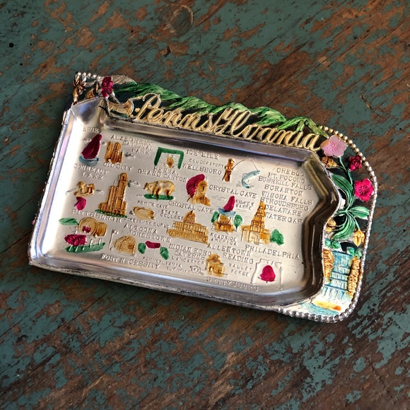 Accents | Vintage Pennsylvania Small Metal Tray | Poshmark